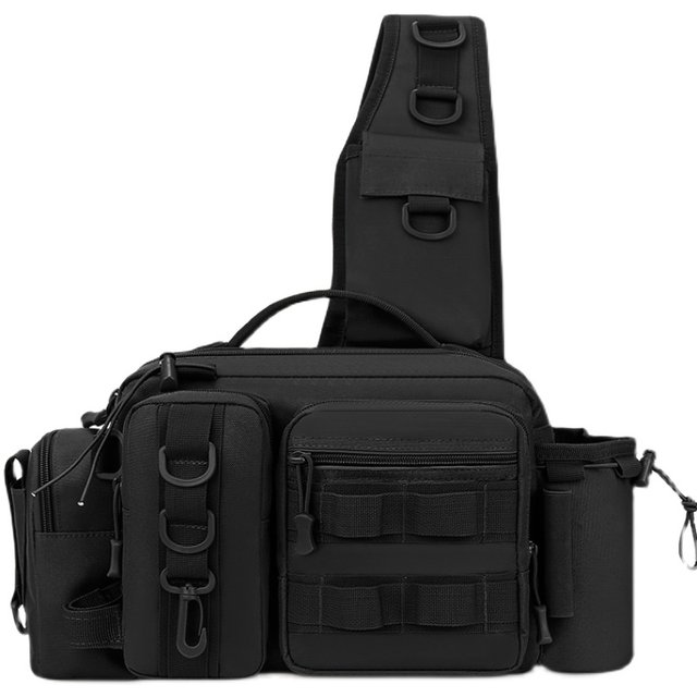 Lure bag multi-functional waist bag chest bag men's single shoulder bag ...
