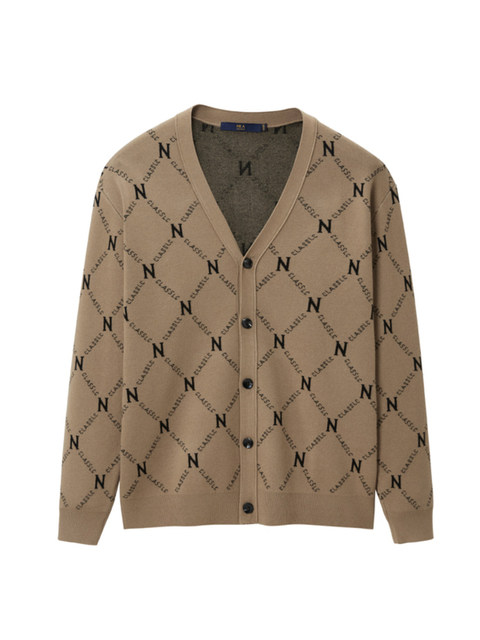 HLA/Hailan House knitted jacket comfortable and warm, old flower style ...