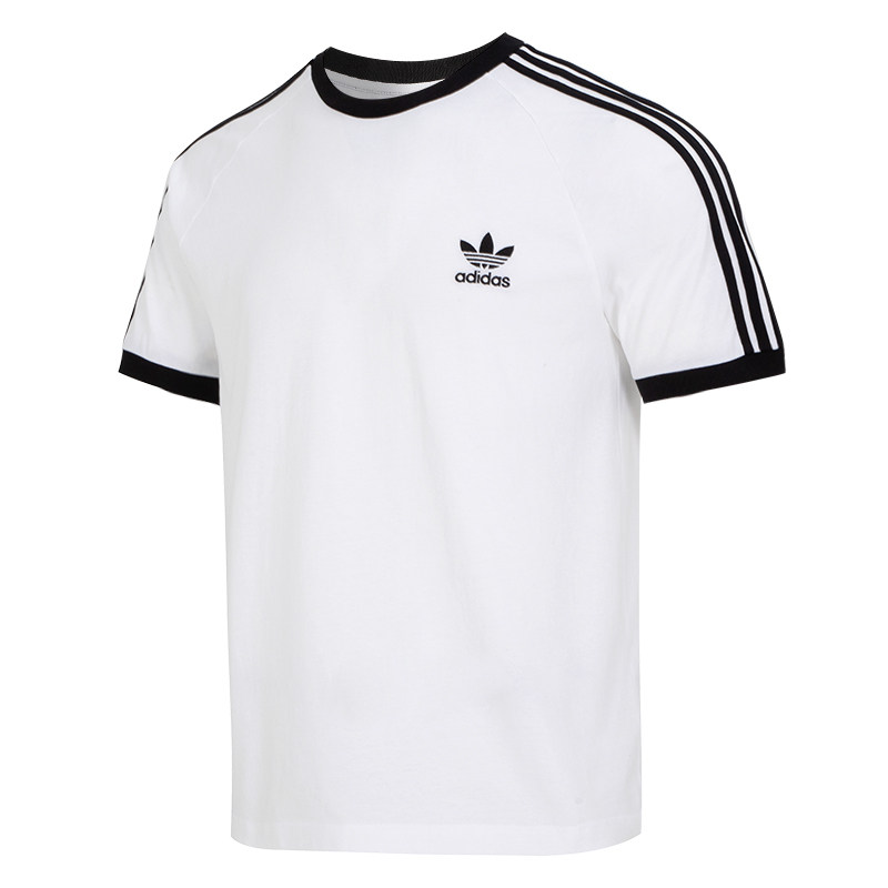 Adidas Clover Men's Summer New Black and White Classic Three-Bar ...