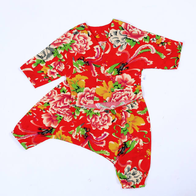 2021 new baby cotton silk long sleeve thin two-piece set artificial ...