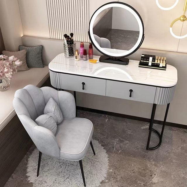 Light luxury dressing table bedroom modern simple dressing table ...