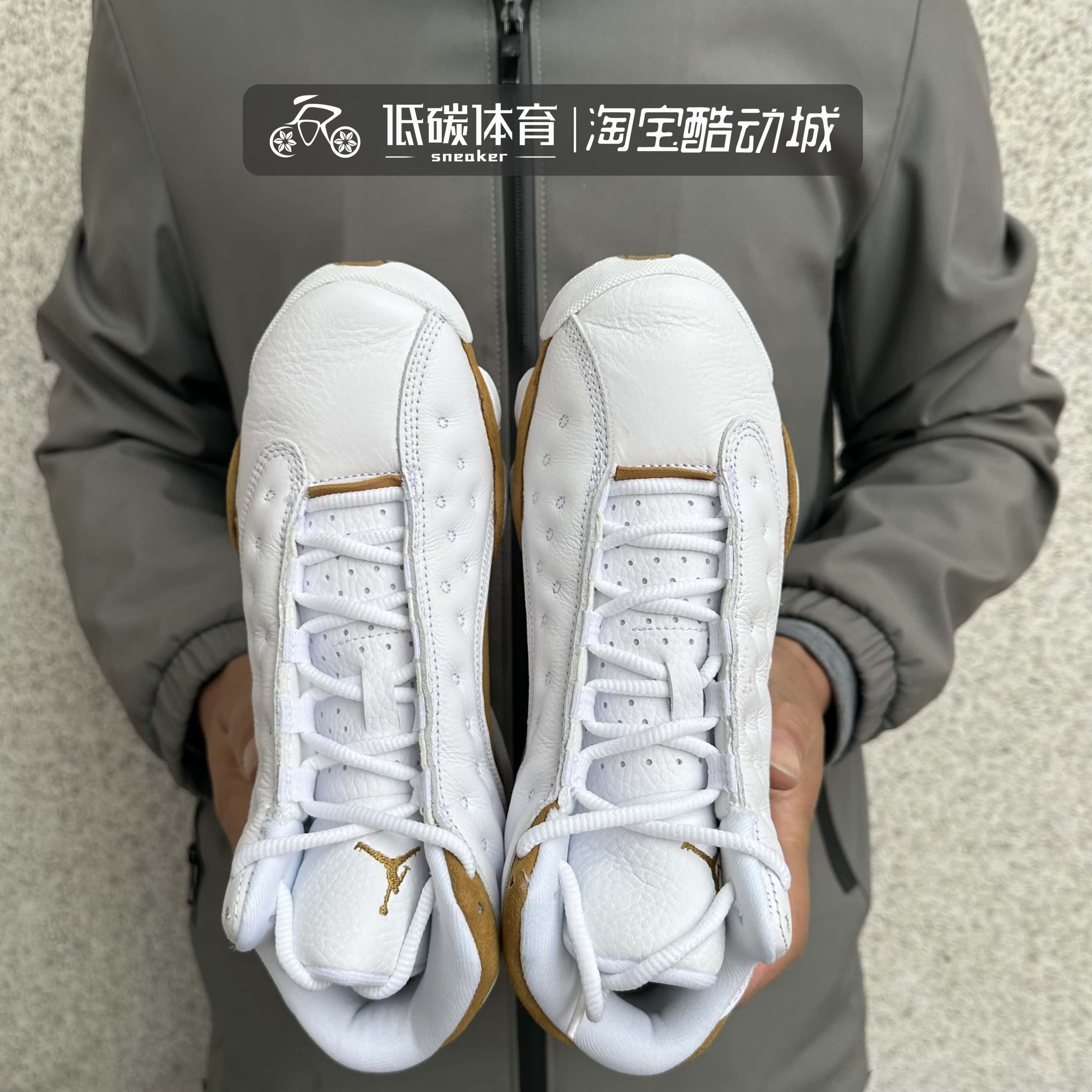 Nike/Nike AJ13 white and yellow shock-absorbing high-top retro winter ...