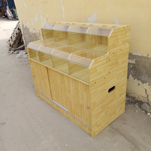 Shelf supermarket grains display cabinet candy snacks convenience store ...