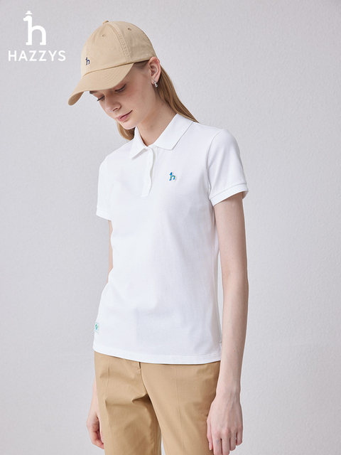 Hazzys Casual Short Sleeve POLO Shirt Women's Summer Sports T-Shirt Top