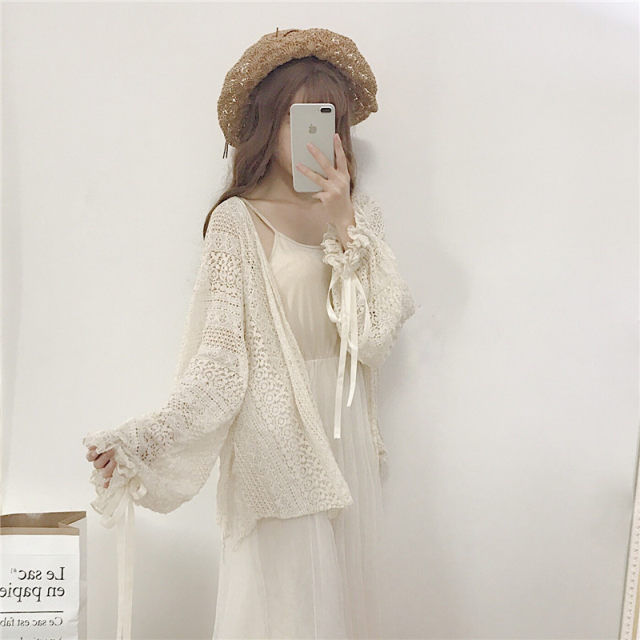 Summer 2024 large size fat mm hollow lace sun protection cardigan for ...