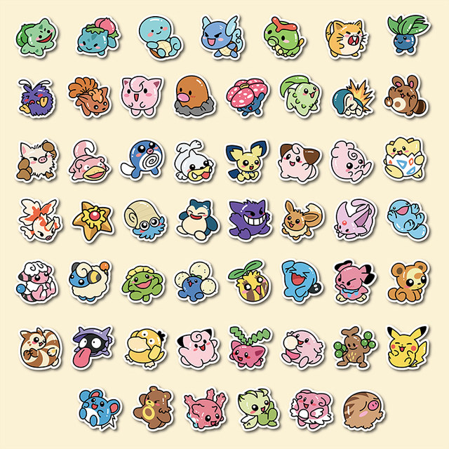 100 cute Q version Pokémon stickers Pokémon ins high-looking creative ...