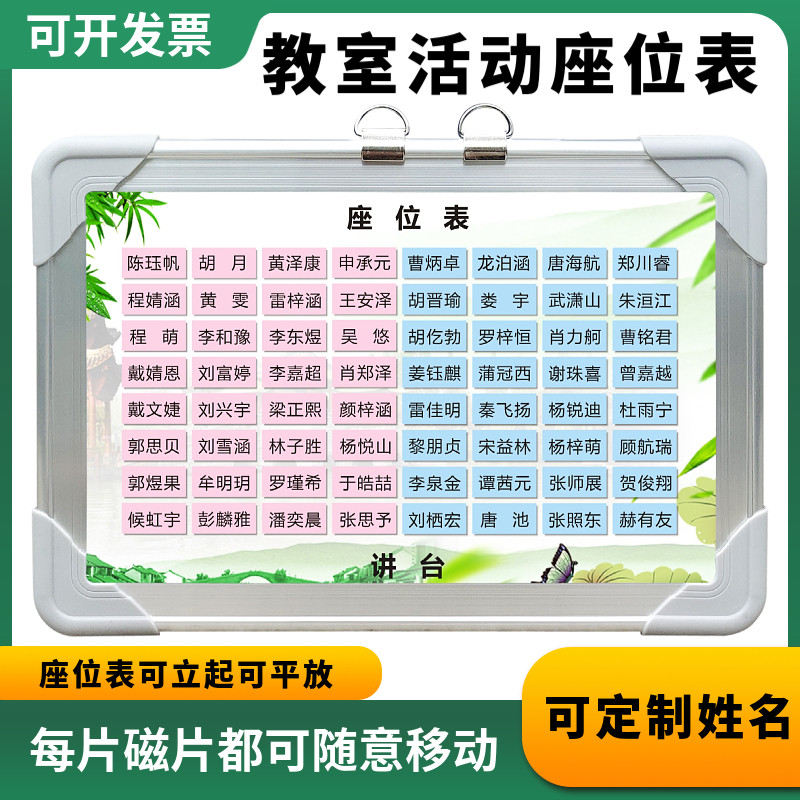 Magnetic seating chart - student class activity seating chart ...