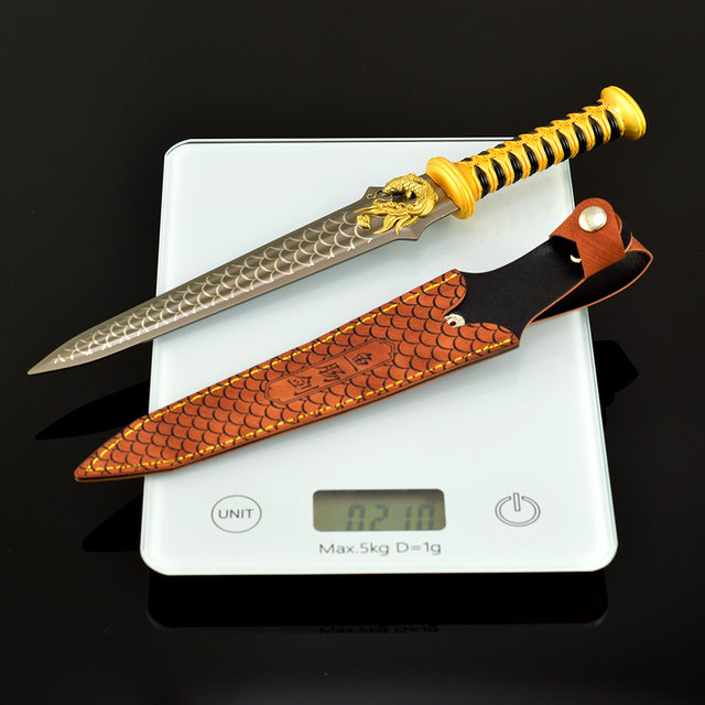 26cm ancient Chinese cold weapon all metal weapon model fish intestine ...