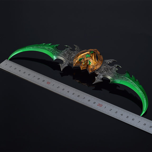 29cm Warcraft game peripheral weapon model handicraft ornaments Azzinoth war blade set egg knife ...