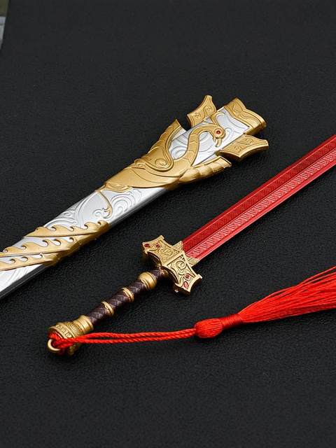 22CM Eternal Calamity Game Peripheral Full Metal Sword Weapon Model ...