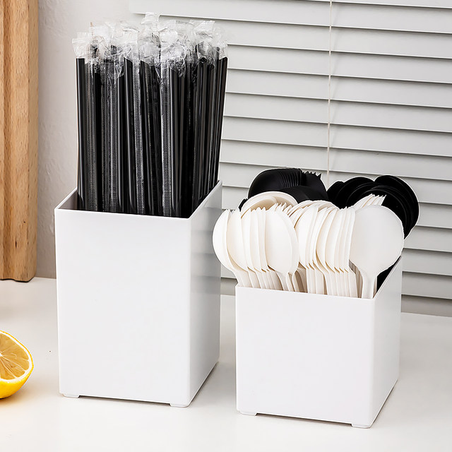 Straw storage box pantry bar coffee milk tea shop disposable cup ...