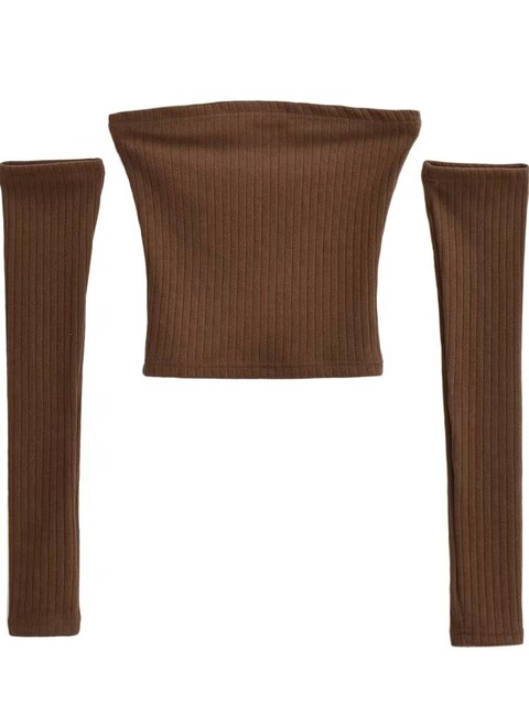 Net celebrities pure desire sexy show figure tube top sleeve cover tube ...