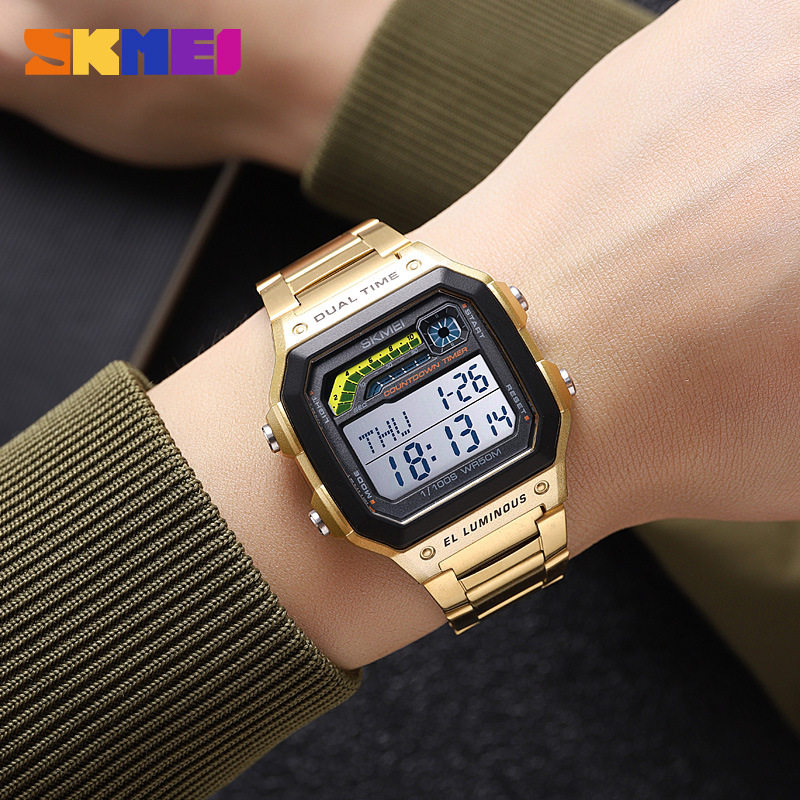 Skmei Men's Luminous Digital Watch - Date, Alarm & Stopwatch