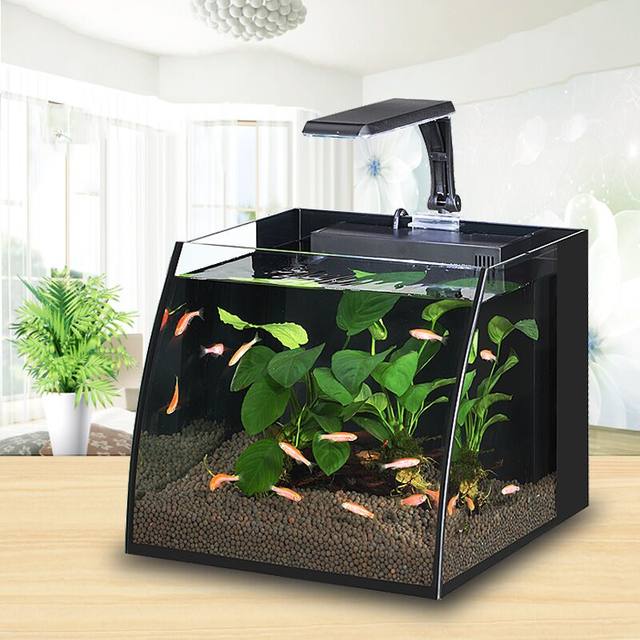 Fish tank mini household small living room glass creative desktop ...