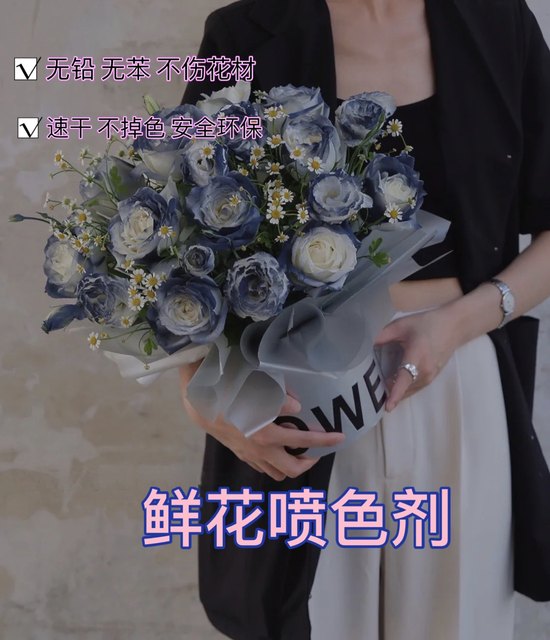 Flower Spray Crushed Ice Blue Maltese Blue Starry Rose Spray Paint ...