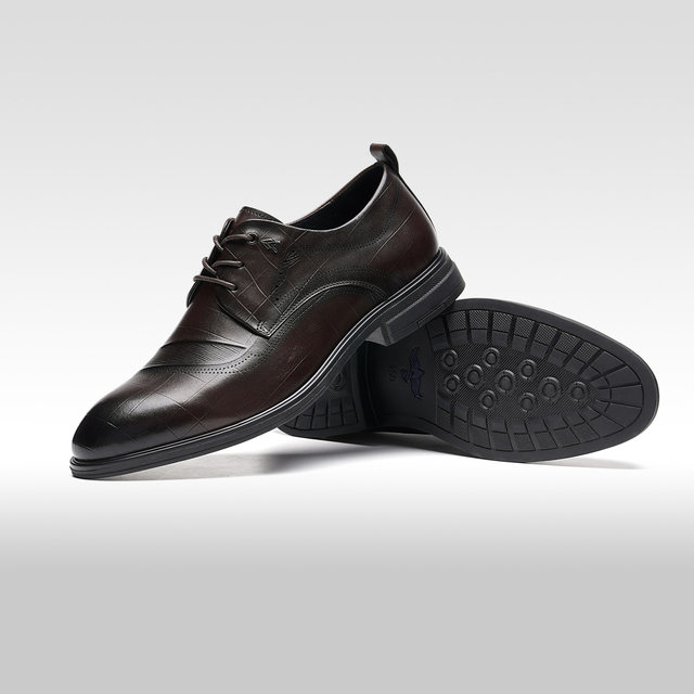 Aokang Men's Shoes Spring and Autumn Business Formal Leather Lace-up ...