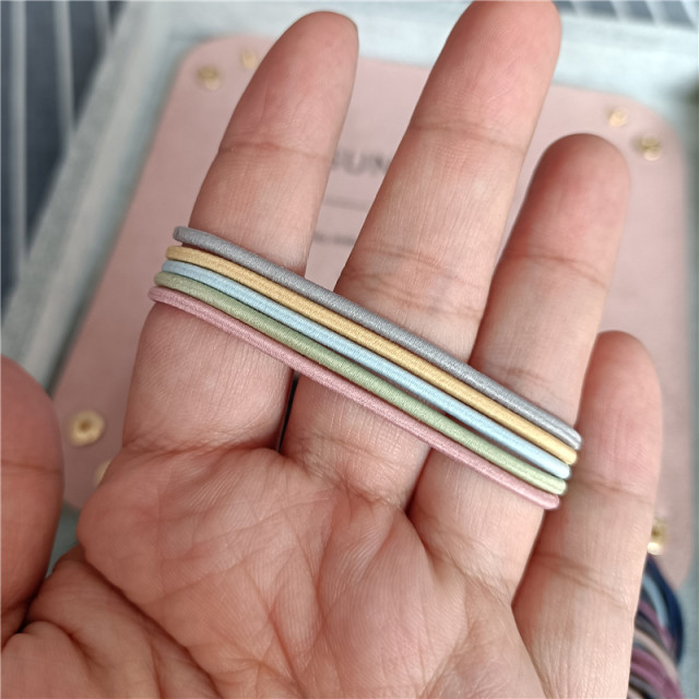 Thin hair rope women's scalp rubber band Korean simple hair ring Mori ...