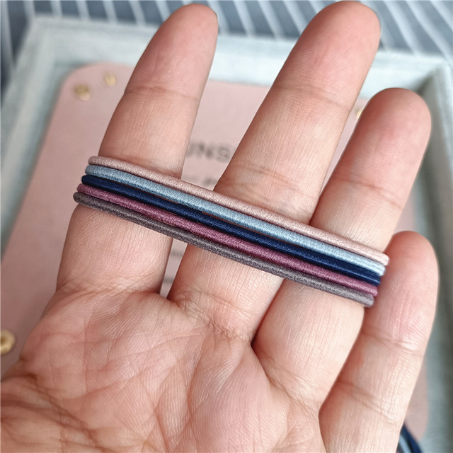 Thin hair rope women's scalp rubber band Korean simple hair ring Mori ...