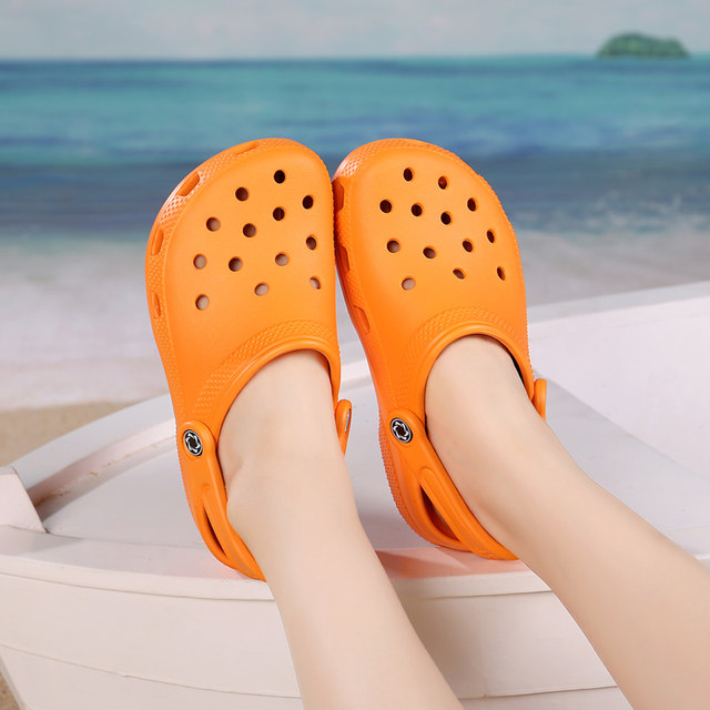 Croc shoes women's summer outer wear non-slip anti-odor breathable ...