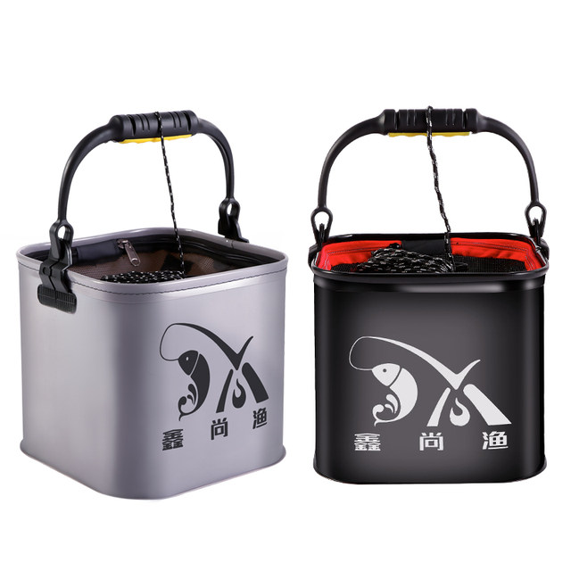 EVA thickened water bucket multifunctional fishing bucket folding fish ...
