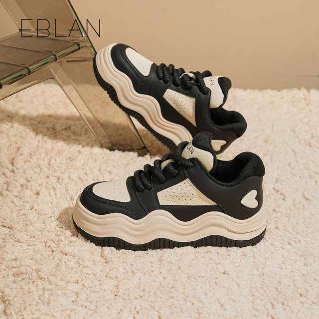 EBLAN/Eban sneakers plus velvet to keep warm 2024 winter new thick ...