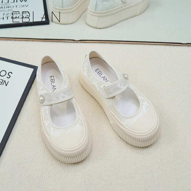 EBLAN/Yiban New Chinese Style Light Mouth Mary Jane Shoes 2024 Autumn ...