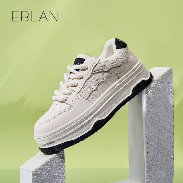 EBLAN/Yiban thick-soled heightening versatile sneakers 2024 autumn new ...