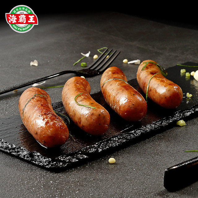 Haibawang Sausage Taiwan Grilled Sausage Black Zhen Pork Sausage Black Pepper Sausage Ham ...