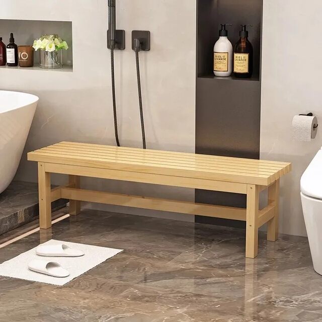 All solid wood bench bathroom solid wood bench park rest stool bed end ...