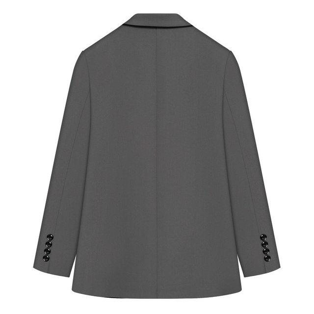 Gray preppy style high-level suit jacket women's spring and autumn new ...