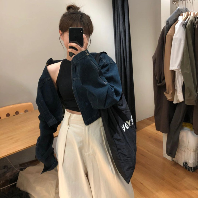 The new Korean version of the loose and thin long -sleeved design sense ...