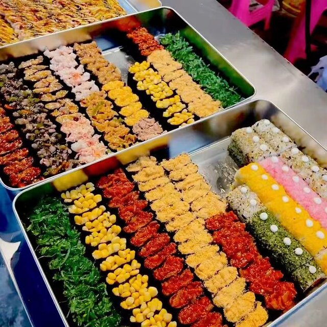 Sushi display tray self-selected sushi box extra thick stainless steel ...