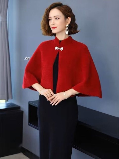 Mink velvet cloak cloak outside the shawl outside the female mother ...