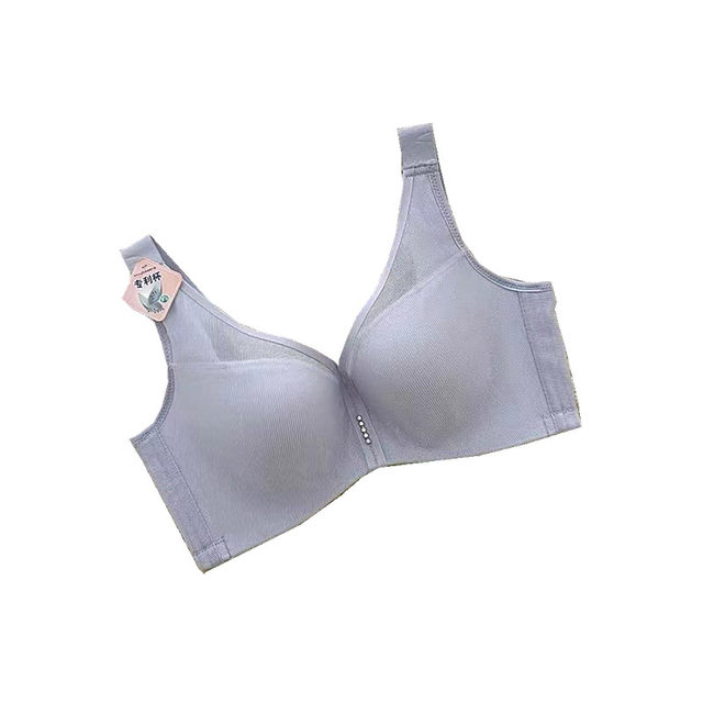 Solid colorless lingerie Women's thin B -cup bleachless steel ring bras ...