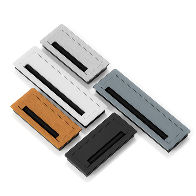 Desk buffer threading hole cover desktop cable box TV cabinet conference room rectangular ...