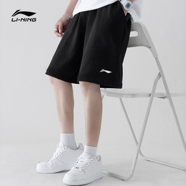 Li Ning shorts Men's pure cotton 2025 Autumn New arrival Thin Trendy ...