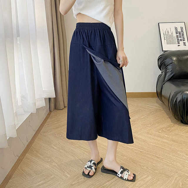 Plus size summer new style hip-covering A-line culottes for fat mm ...