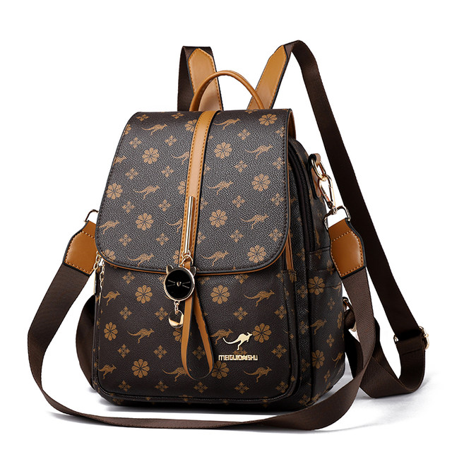 Authentic Kangaroo Backpack Women's 2024 New Genuine Leather Fashion ...