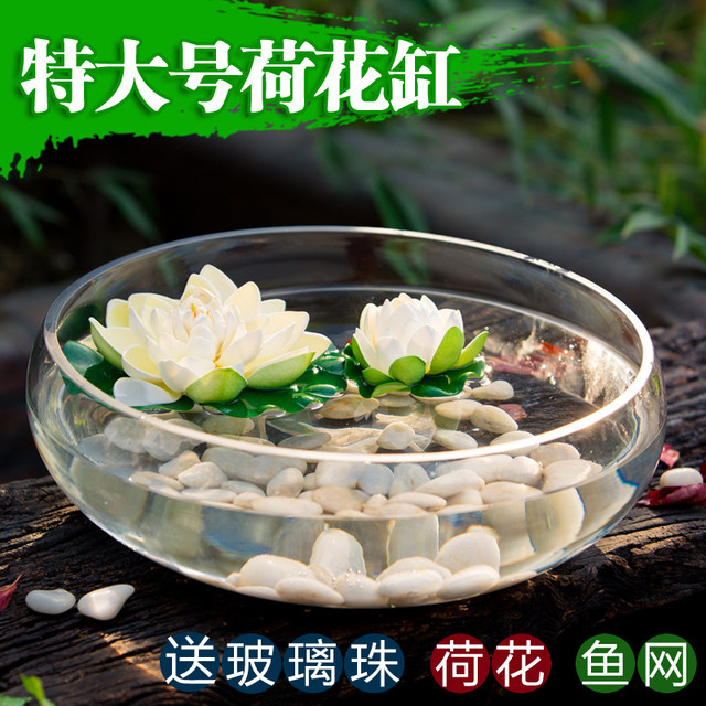 Aiyuebao extra large lotus tank water lily tank glass fish tank ...