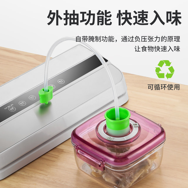 Fully automatic vacuum sealing machine, small household sealing machine, food packaging and ...