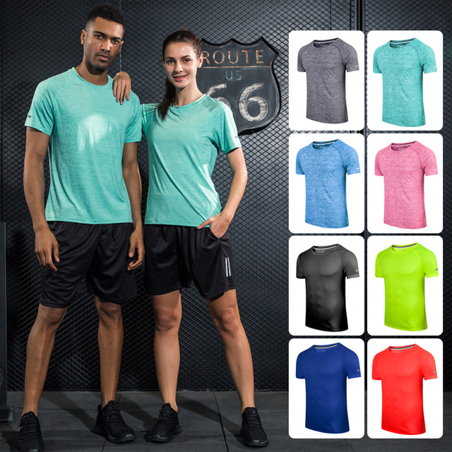 Sports short-sleeved T-shirt for men and women, quick-drying clothing ...