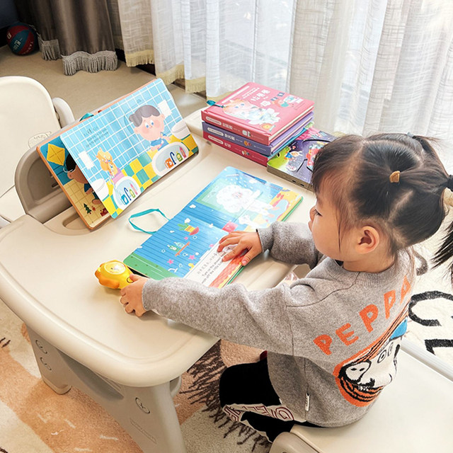 Children's learning desk and chair set baby desk game early teaching ...