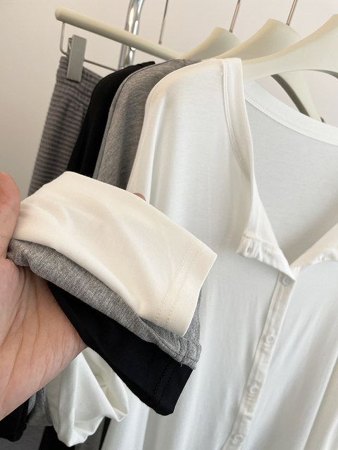 Ningbojia. Soft modal solid color buttoned cardigan for women spring ...