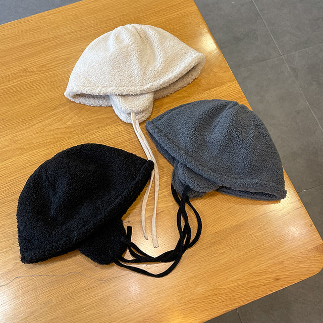 Lamb wool wheat velvet face-showing small ear protection flying small ...