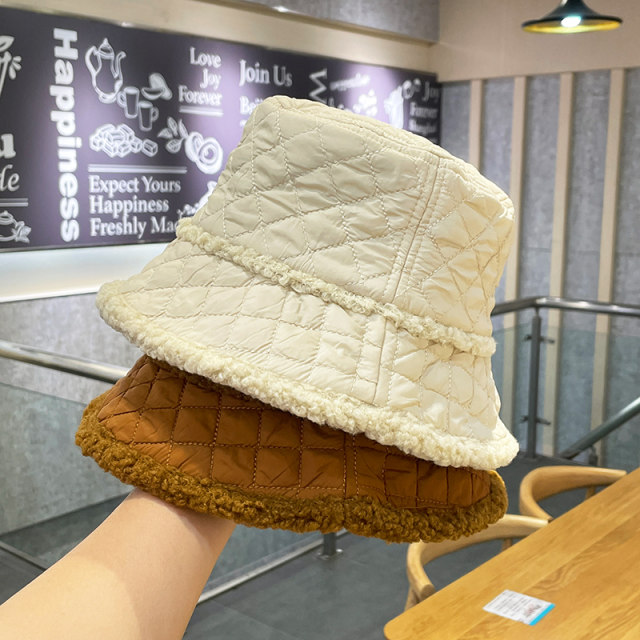 The new diamond -shaped checkered thick -thermal lamb plug patchwork ...