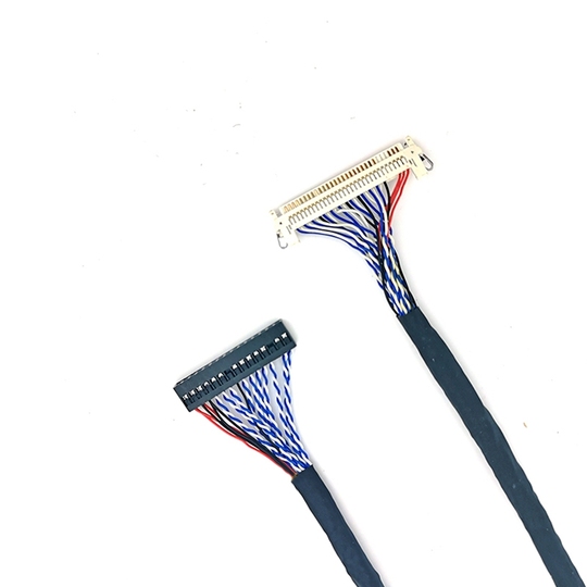 Dual 8-Pin LCD Screen Cable - 30-Pack (25cm/50cm) with Grounding