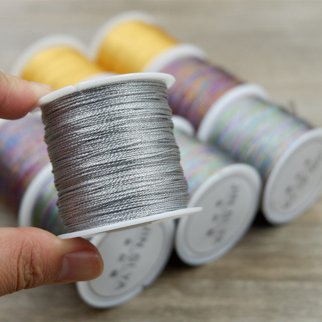 Gold thread, gold and silver thread, gold thread, 6-strand thread, hand ...