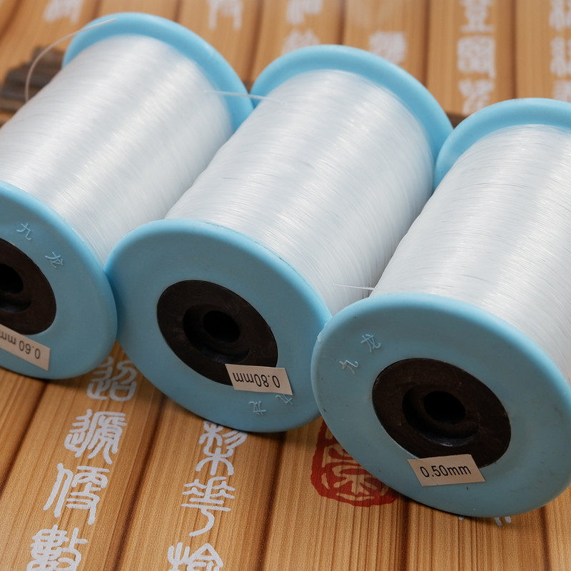 Braided wire nylon wire crystal beaded transparent rope non-elastic ...