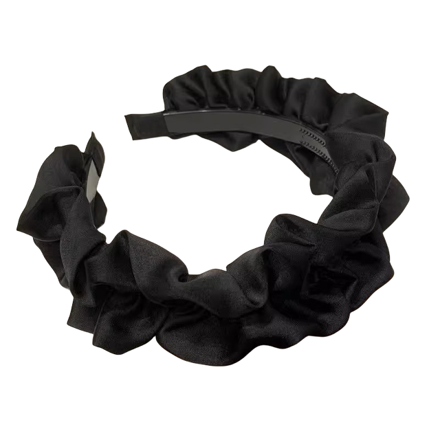 High skull top black fold hair hoe Edge versatile bow hair card washing ...