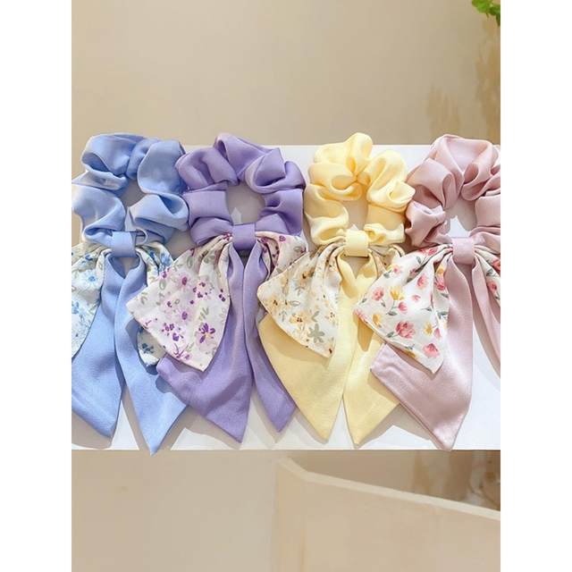 Spring hair accessories, small fresh floral bow, large intestine hair ...